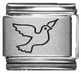 Clearly Charming Dove Laser Italian Charm | eBay
