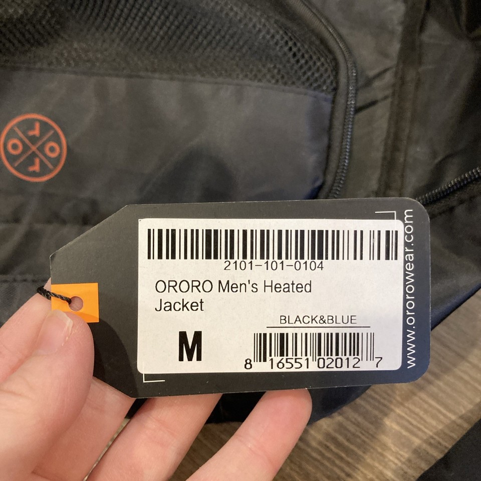 Ororo Men's Classic Heated Jacket - Size M - Black + battery + Charger ...