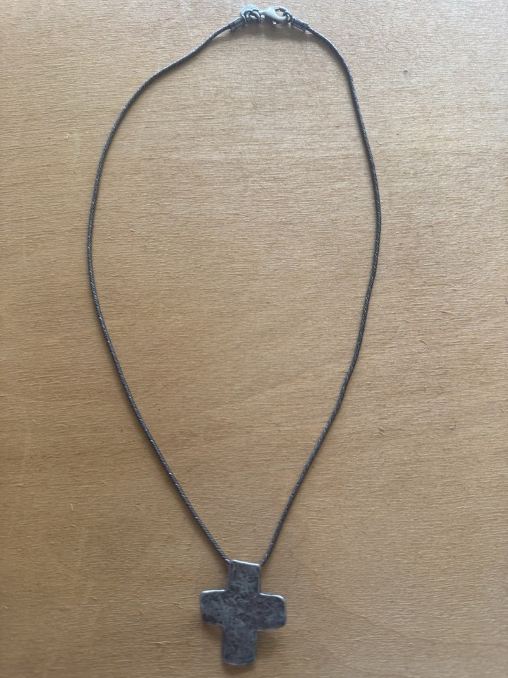 Rare BEIT NIR Sterling Silver Cross And Chain Necklace Hand Crafted 925 ...