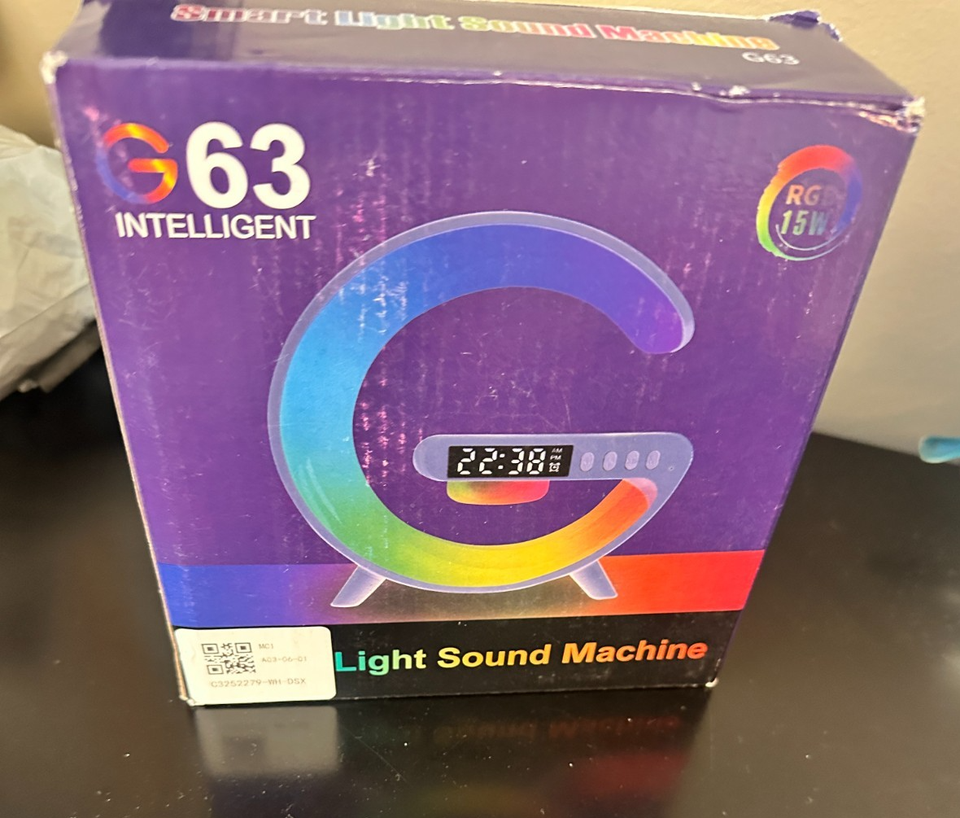 G63 Intelligent Light Sound Machine–Bluetooth Speaker, Clock, Wireless ...