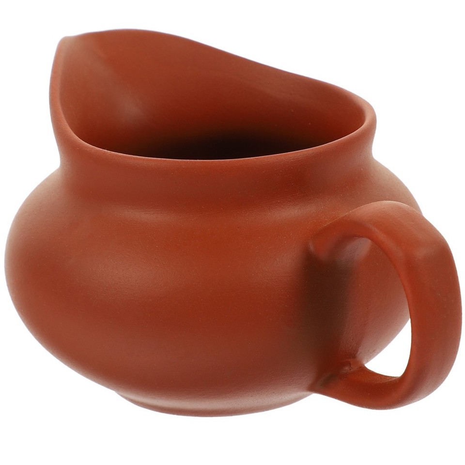Ceramic Pitcher Small Juice Jug with Lid and Spout Milk Coffee Frothing ...