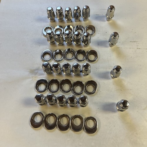 44 Pieces E-T Conical Bulge Lug Nuts & Uni-Lug Washers. Long Nut 1/2 ...