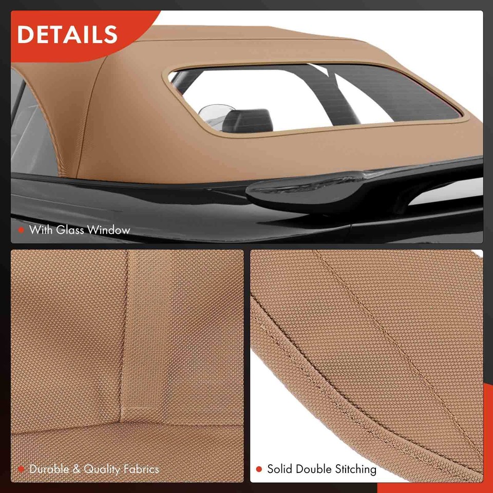 A-Premium Tan Convertible Soft Top for Ford Mustang 1994-2004 ...