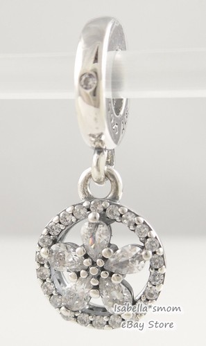 Brillante Copo Auténtico PANDORA Invierno Círculo Charm Colgante ...