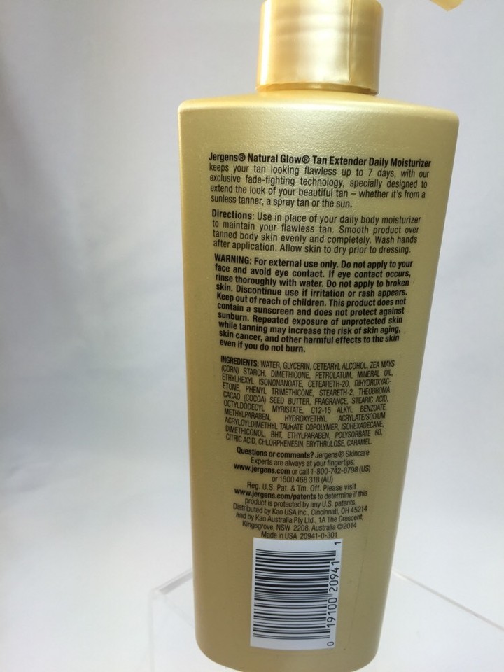 (2) Jergens Natural Glow Tan Extender 7.5oz Moisturizer Lotion Spray ...