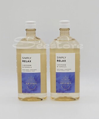 Bath & Body Works Aroma Simply Relax Lavender Vanilla Body Wash Foam Bath 2 Pack | eBay