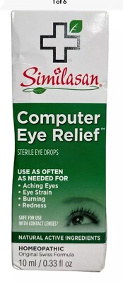 Computer Eye Relief - Homeopathic Formula For Eye Strain - 0.33 fl oz ...