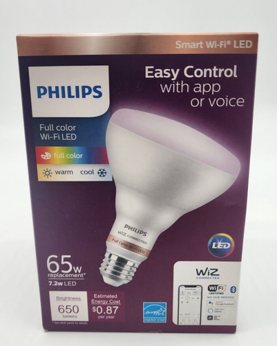 Philips Smart Wi-Fi LED 65W Energy Saving Full Color Light bulb 650 ...