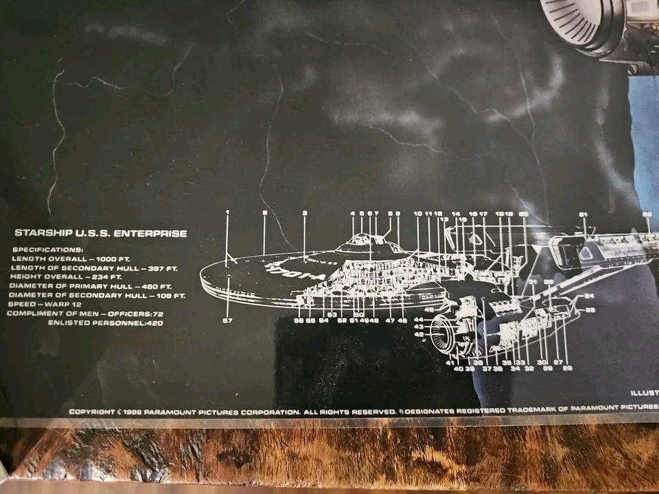 Star Trek IV The Voyage Home Enterprise NCC-1701-A Cut A Way Poster ...