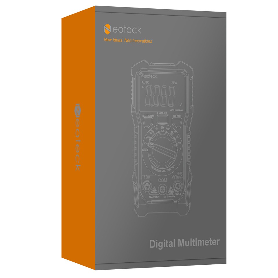 Neoteck 6000 Counts Digital Multimeter TRMS Auto Range NCV DC AC ...