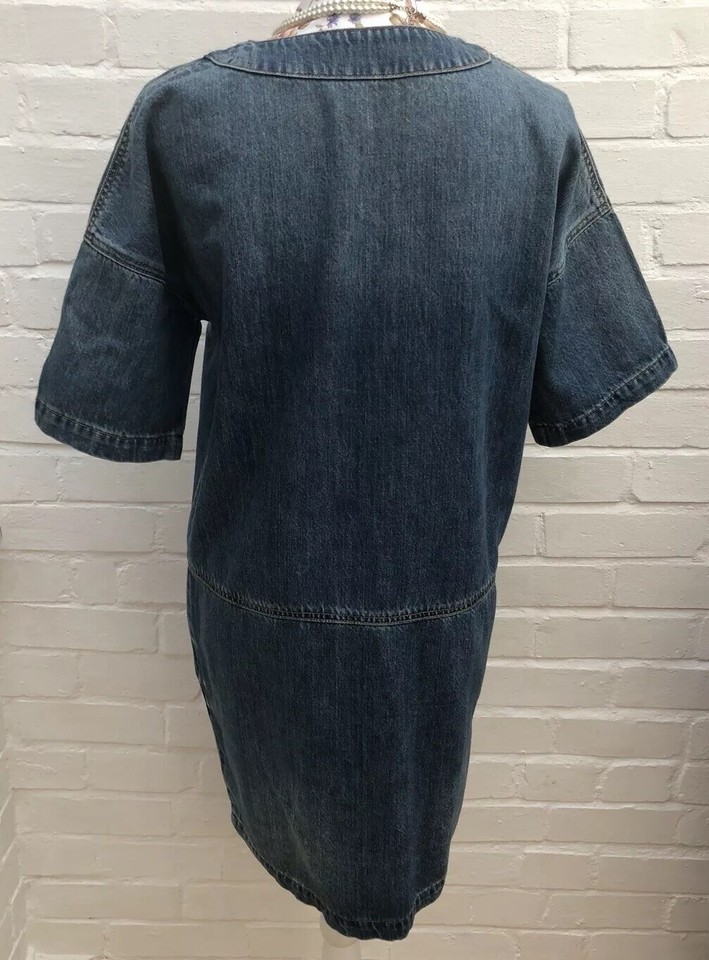 Lab Dip Paris Denim Dress Size 26 Medium/Large Shift Boxy Fit 14 16 ...