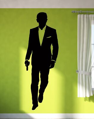 Wall Sticker Vinyl Decal James Bond Agent 007 CIA FBI Secret Agent ...