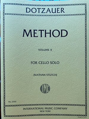 Dotzauer: Cello Method, Vol. 2/Stutch-Intl (IMC # 2502) | eBay