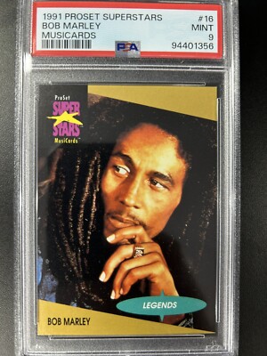 1991 Proset Superstars Bob Marley Musicards PSA 9 Graded MINT Card #16 RARE | eBay