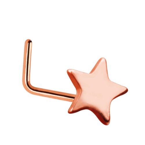 8PCS Surgical Steel Small Thin Love Star Screw Nose Stud Ring Piercing ...