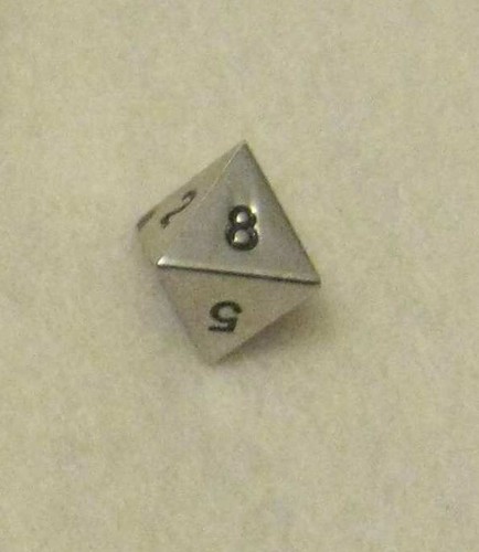 Metal dice die, d8 (Silver Color) | eBay