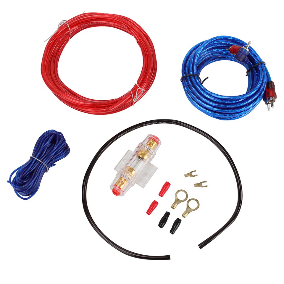1500W Car Audio Cable Kit Amp Amplifier Install RCA Subwoofer Sub ...