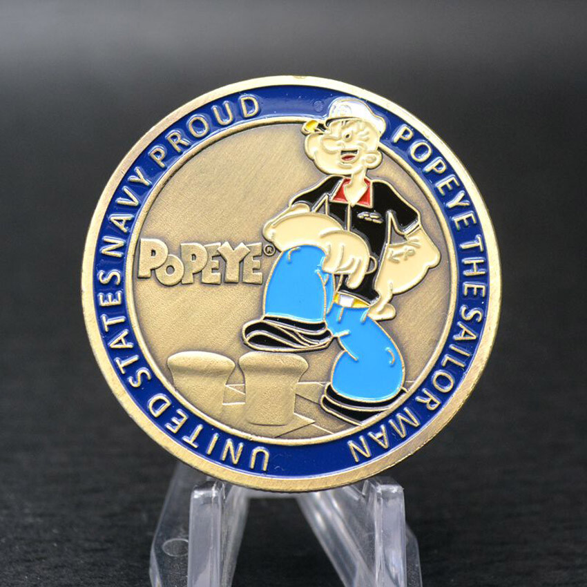 The Sailor Man Popeye Metal US Navy Proud Commemorative Collect ...