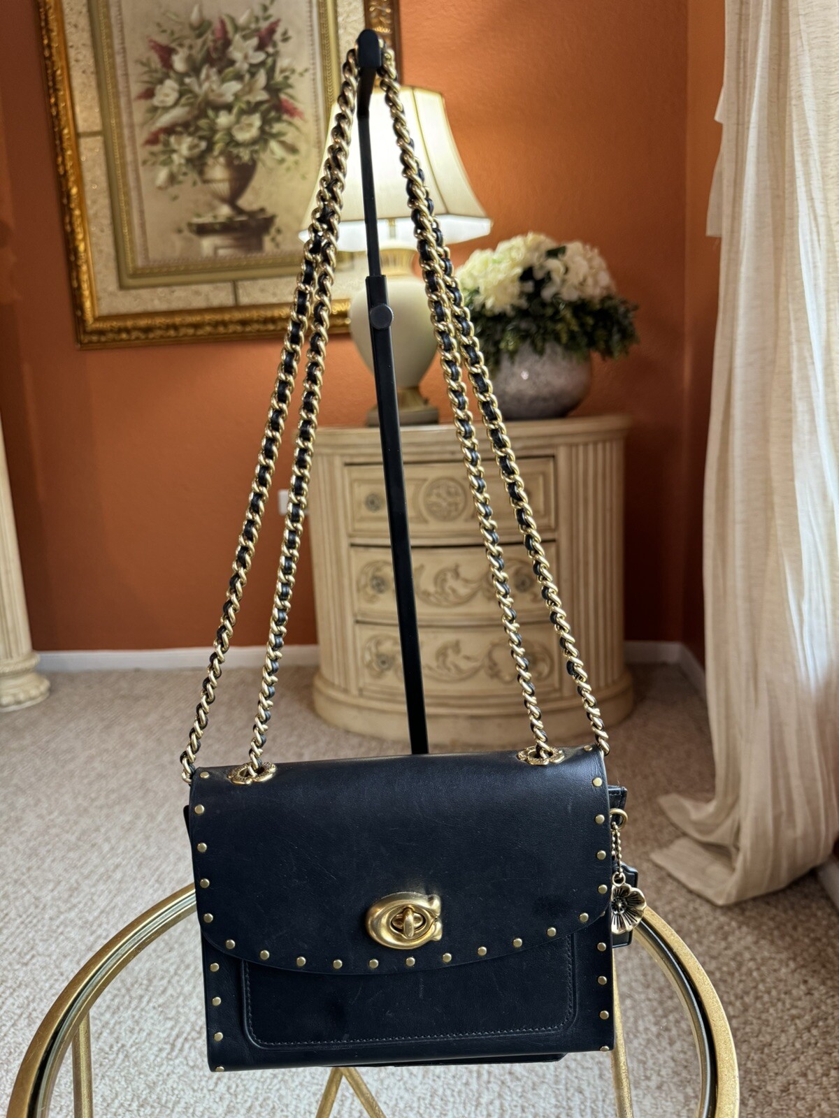 Coach Parker Bowery Cross Body Chain Bag - Gem