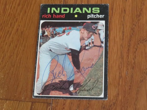 Rich Hand Autographed Signed Card 1971 Topps Cleveland Indians | eBay