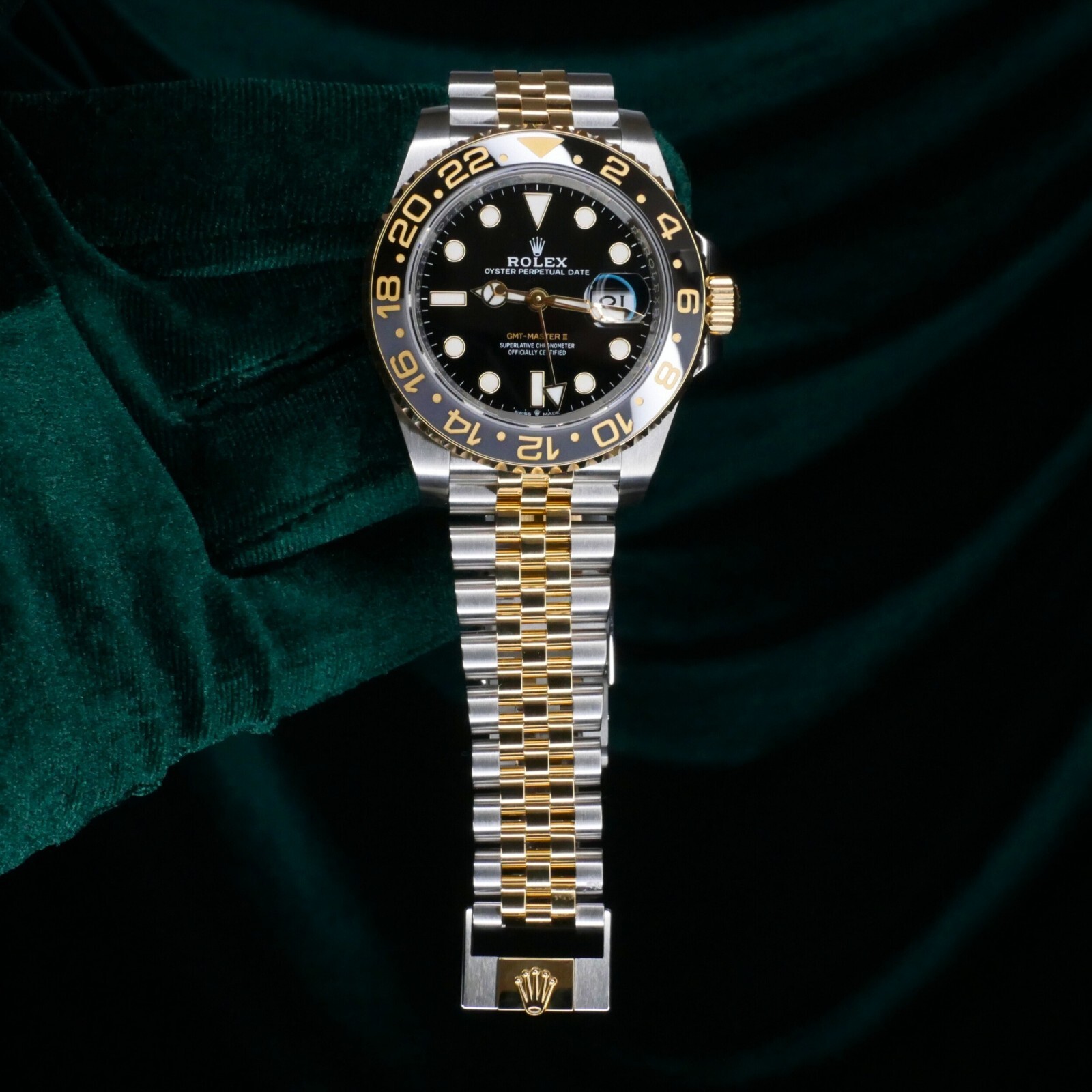 2025 NEW UNWORN Rolex GMT-Master II Bumblebee Two Tone Jubilee Steel ...