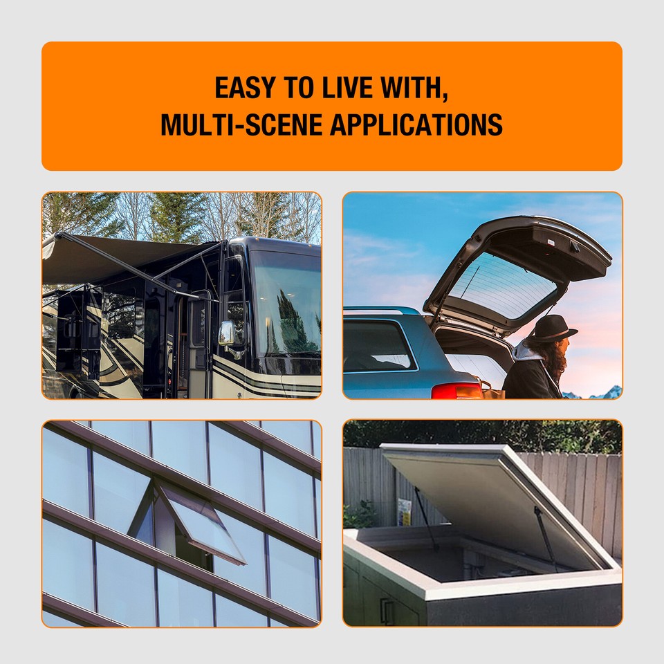 2x C16-02622 17 inch 28lb/125N Gas Shock Strut for Leer are Camper ...