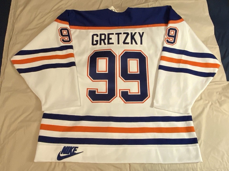 NEW VINTAGE EDMONTON OILERS GRETZKY#99 NIKE PRO JERSEY SZ 54 W/ FIGHT ...