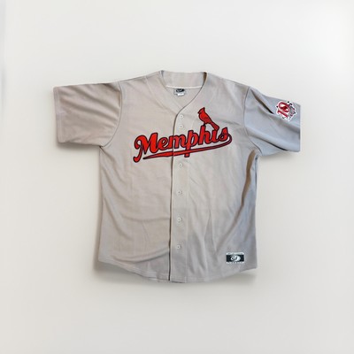 Memphis Redbirds Jersey Men’s XL OT Sports MiLB Gray 10 Seasons Patch ...