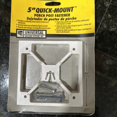 5” Quick-Mount Porch Post Fastener Universal Building Systems, Inc. Qty ...