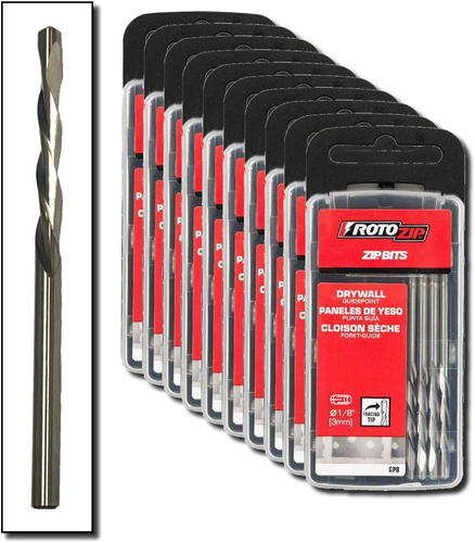 1/8'' Guide Point Drywall Router Bits for Cutout Tools, ROTO ZIP - GP8 ...