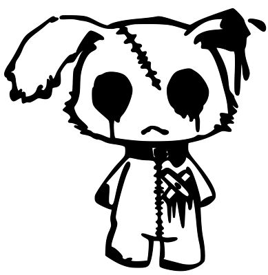 Emo Bear,Rock,Punk,Vinyl Decal,Sticker for Cars,Windows,Laptops and ...