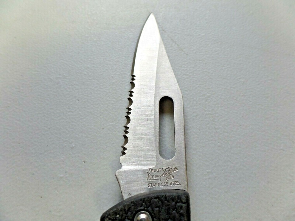 Frost Cutlery Folding Pocket Knife Black Handle 6 3/4" Long | eBay