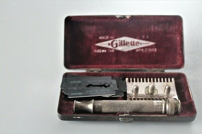 WW2 Army Gillette Safety Razor in Silver Case w/ extra Blades | eBay