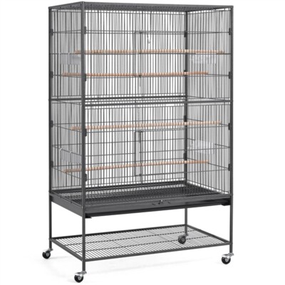 60.5inch XL Parrot Cage Bird Cage with Rolling Stand for Medium Birds ...