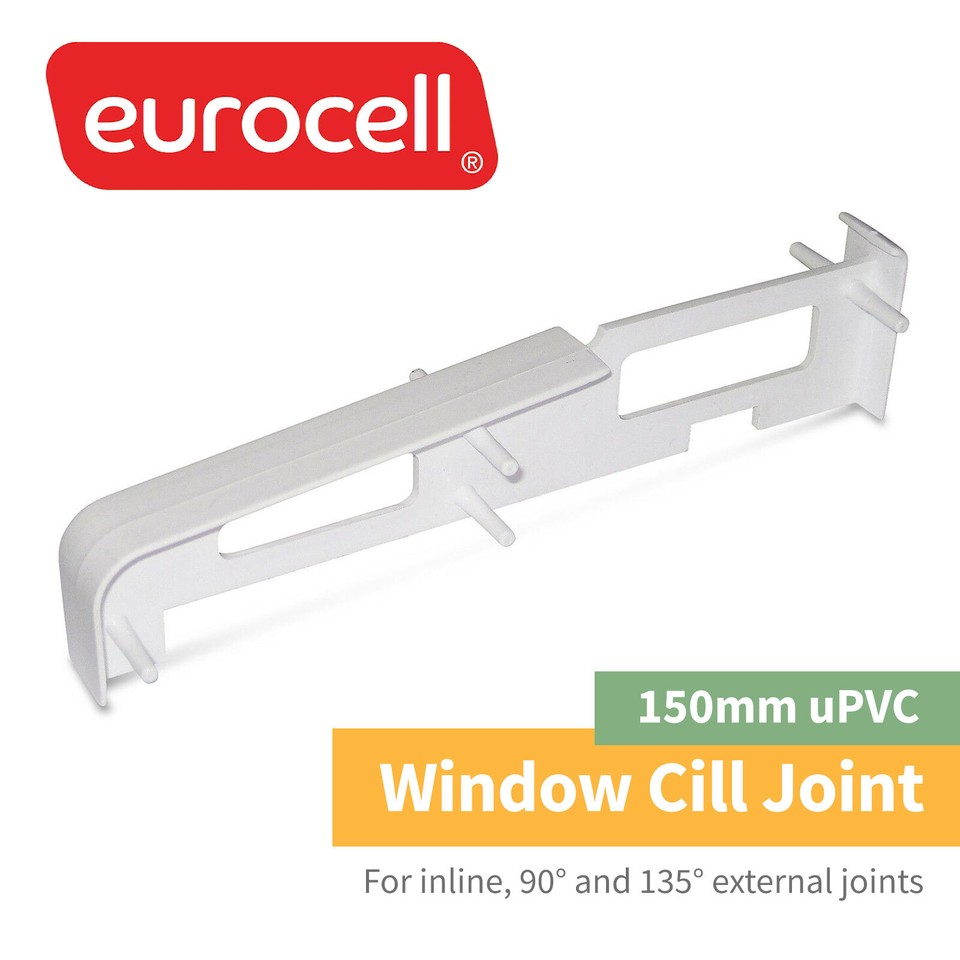 uPVC Window Cill Cover Joint Plastic PVC Corner Strip 150mm Sill Trim ...