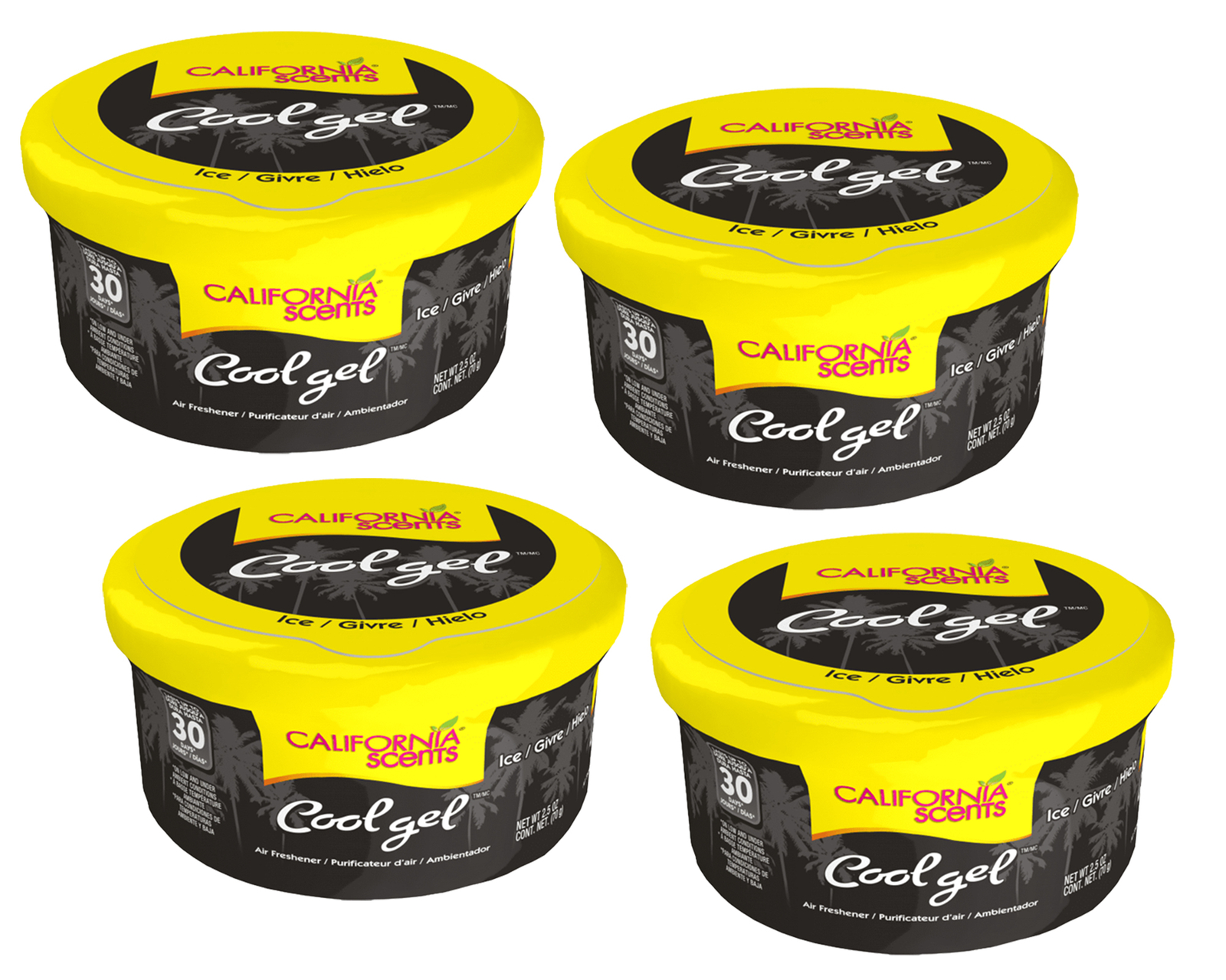 California Scents Cool Gel Ice Scent - The Best Car Air Freshener, 4 ...