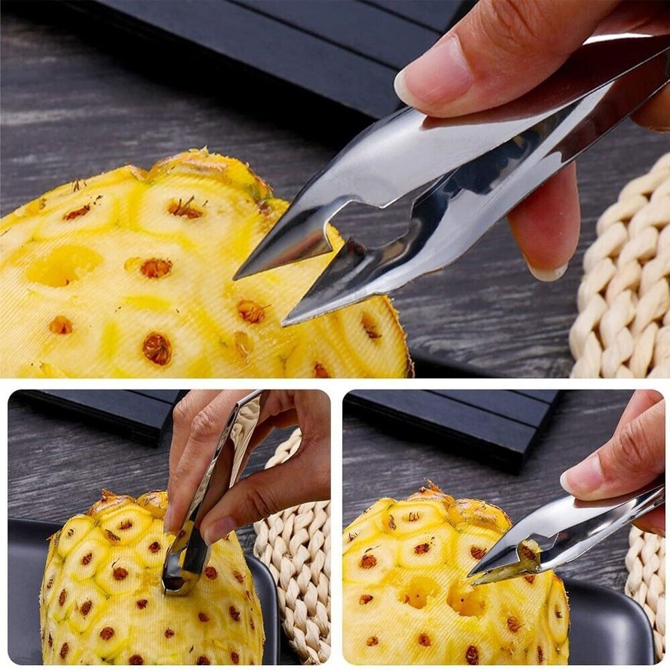 2pc Stainless Steel Pineapple Eye Peeler Remover Fruit Salad Cutter ...