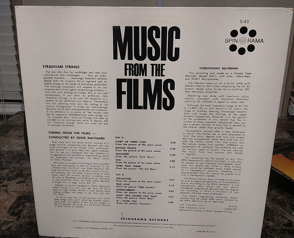Stradivari Strings: Music From The Films (Record) Vinyl FREE SHIPPING ...