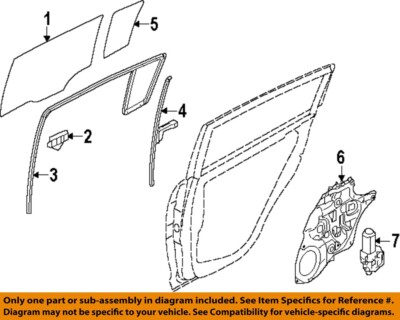 KIA OEM 11-16 Sportage Rear Door Glass Hardware-Moveable Glass Holder ...