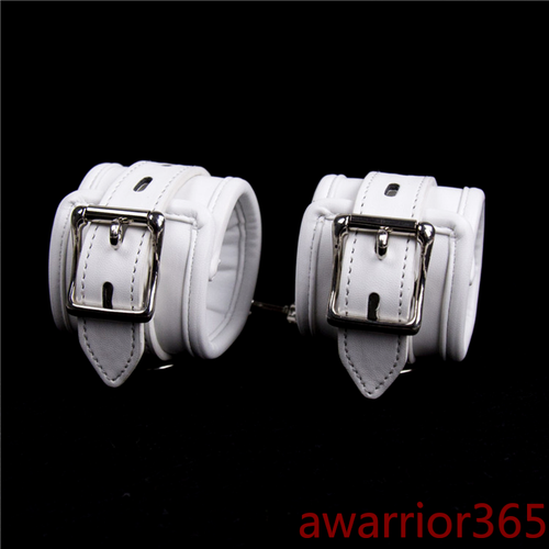 Binding PU Leather Handcuffs Ankle Cuffs Shacks Neck Collar Slaves ...