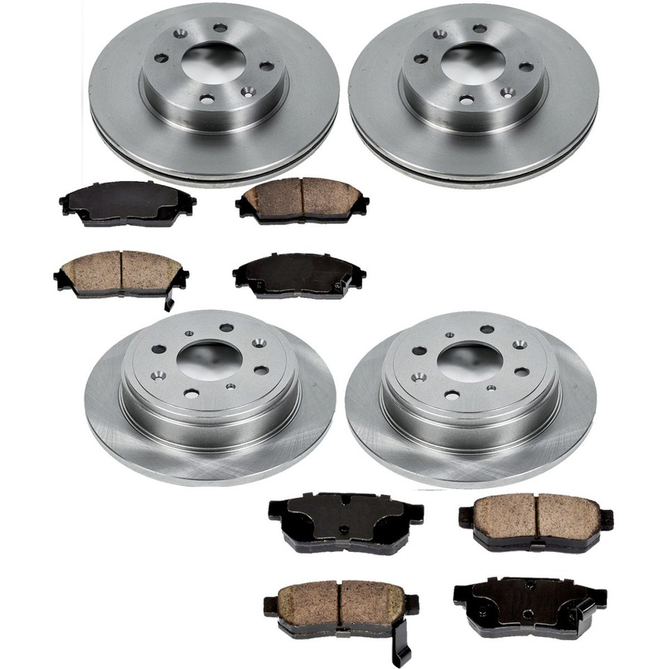 3OEREP40 Sure Stop Brake Disc and Pad Kits 4-Wheel Set Front & Rear for ...