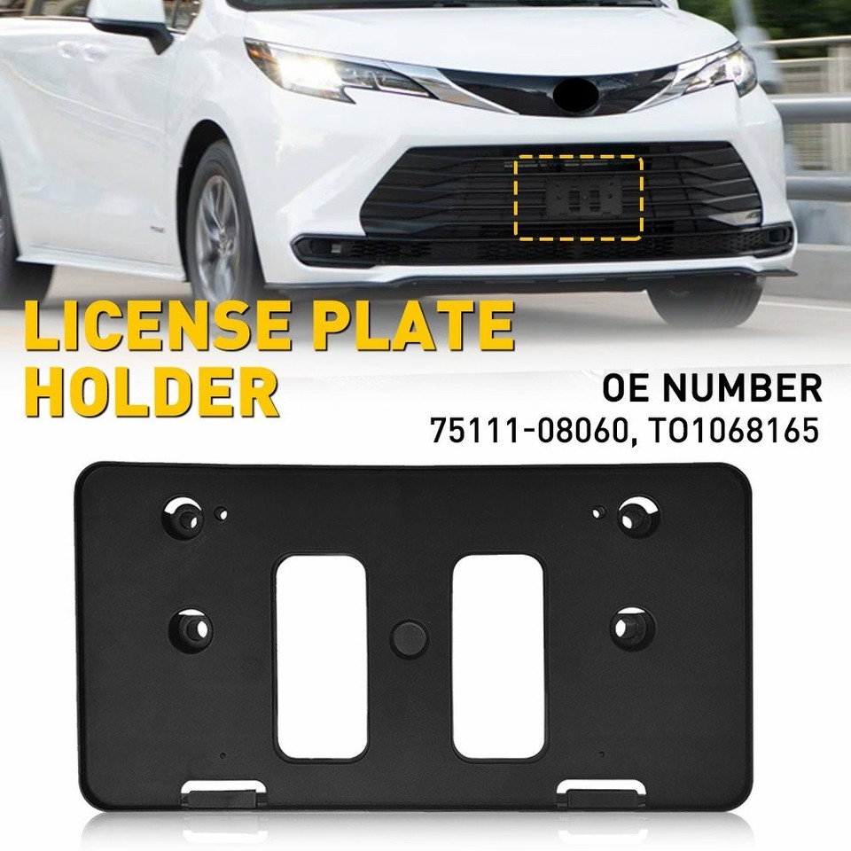 For 21-23 Toyota Sienna Front License Plate Holder Bracket 75111-08060 ...