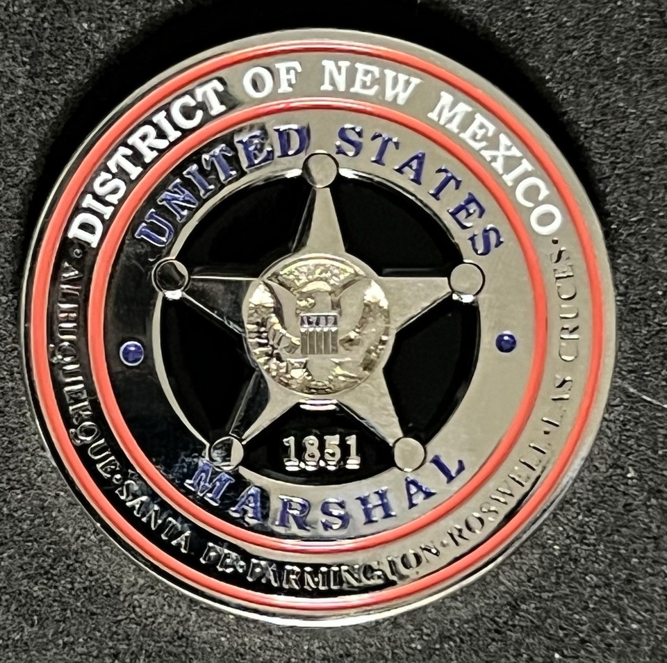 US Marshal Service Challenge Coin New Mexico Billy The Kid DEA FBI NYPD ...
