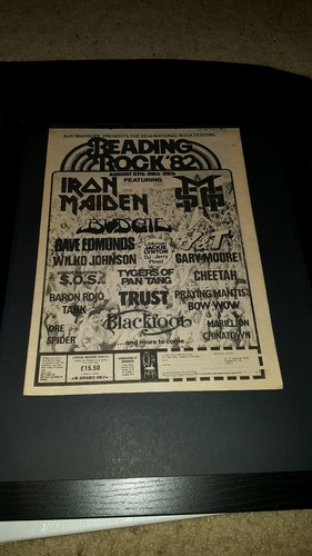 Reading Rock Festival 1982 Rare Original U.K. Promo Poster Ad Framed ...