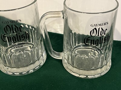 Gaymers x2 Olde English Cider 1 Pint Tankards Tudor Glass Pub Bar ...