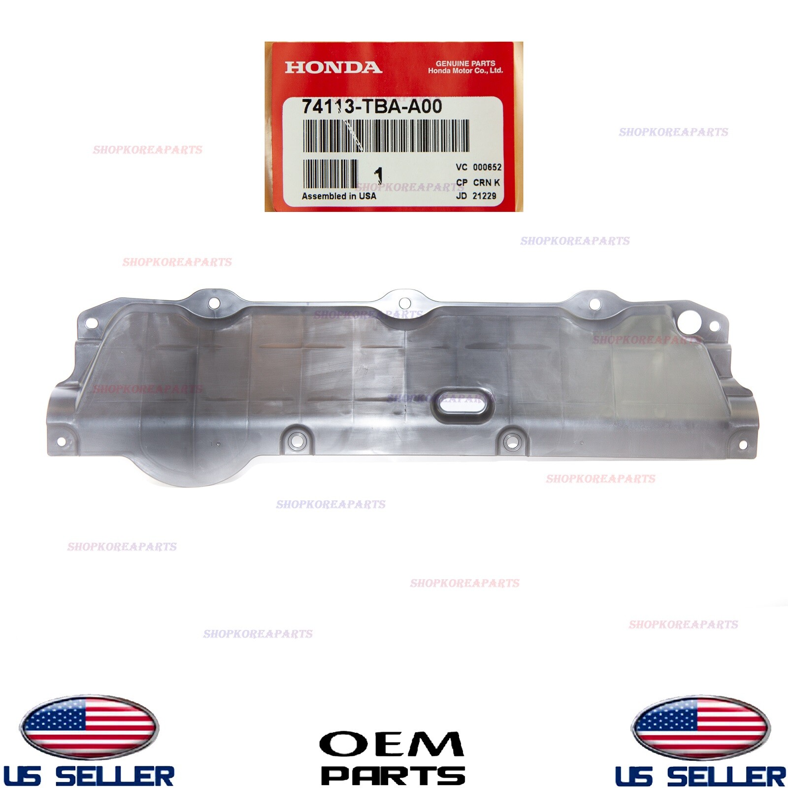 Genuine Front Lower Engine Splash Shield Under Cover ⭐OEM⭐ Honda Civic ...