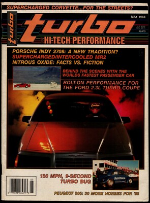 MAY 1988 TURBO & HI-TECH PERFORMANCE MAGAZINE, TURBO THUNDERBIRD ...