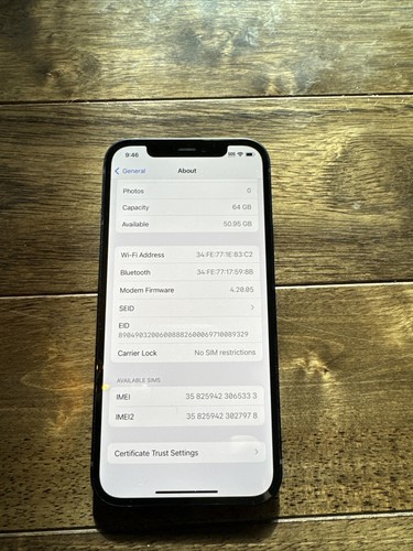 Apple iPhone 12 - 64GB - Black (Unlocked) A2172 (CDMA + GSM) | eBay