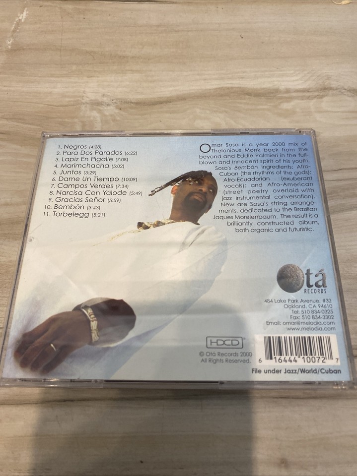 OMAR SOSA - BEMBON NEW CD 💿 VG++ 616444100727 | eBay