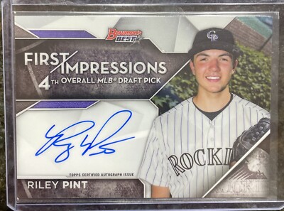 2016 Bowman's Best FIA-RP Riley Pint First Impressions Auto Rockies #49 ...